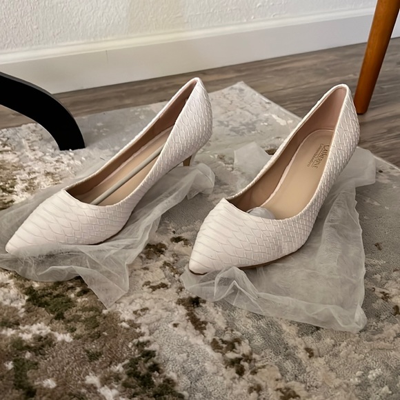 Catherine Malandrino | Shoes | Never Worn White Heels | Poshmark